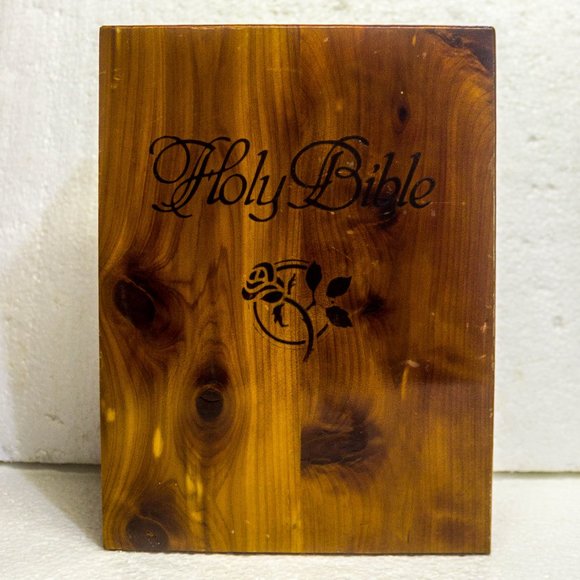 Accents | Vintage Hinged Wooden Holy Bible Storage Case Box By Ubc ...